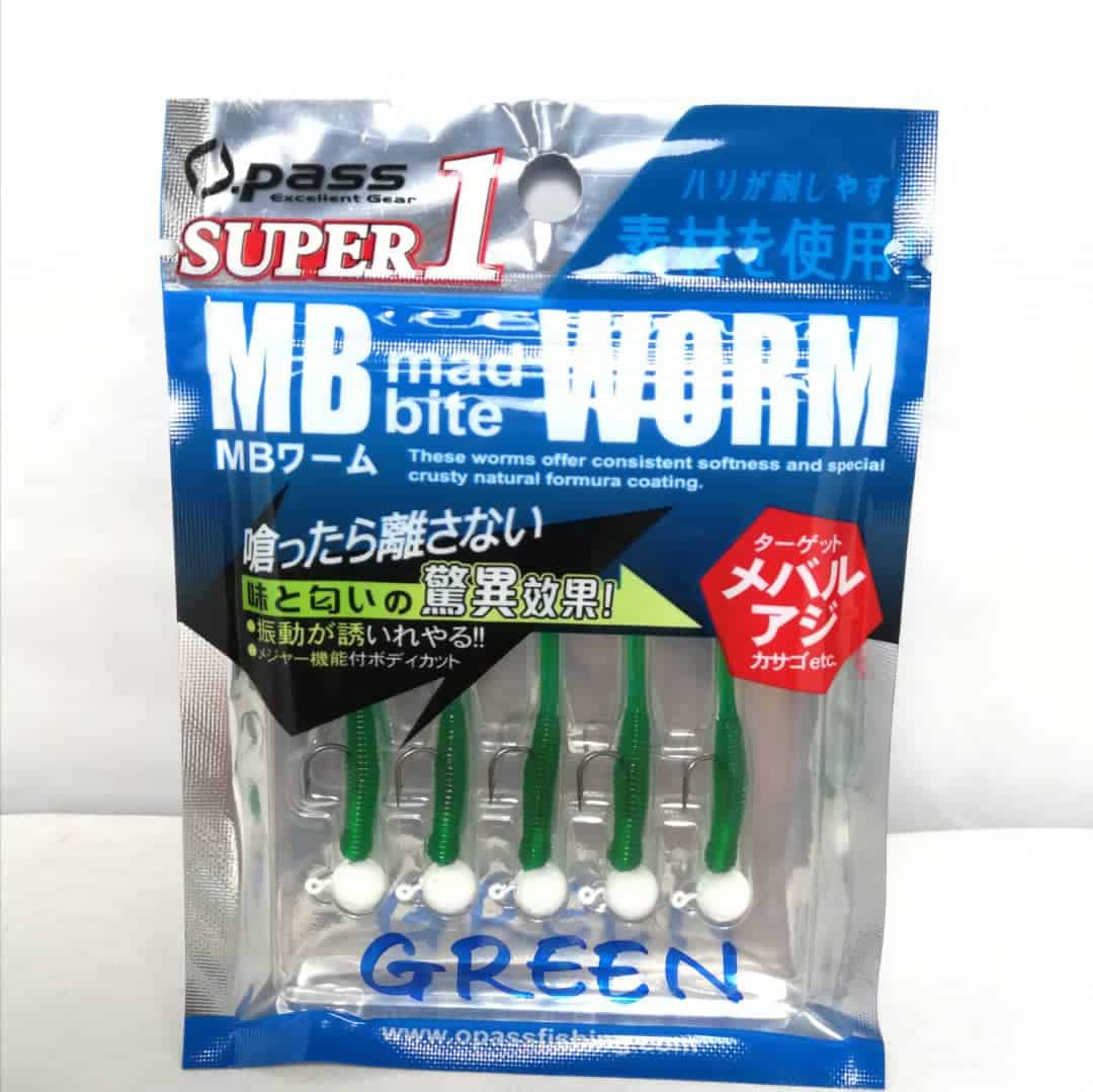 OPASS MAD BITE WORM WITH JIG HEAD 1.5g - SUG