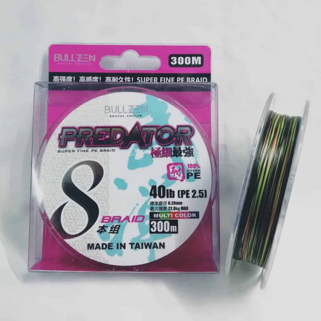 BULLZEN PREDATOR HYPER PE 8 BRAIDED LINE M/COLOR (300M) - SUG