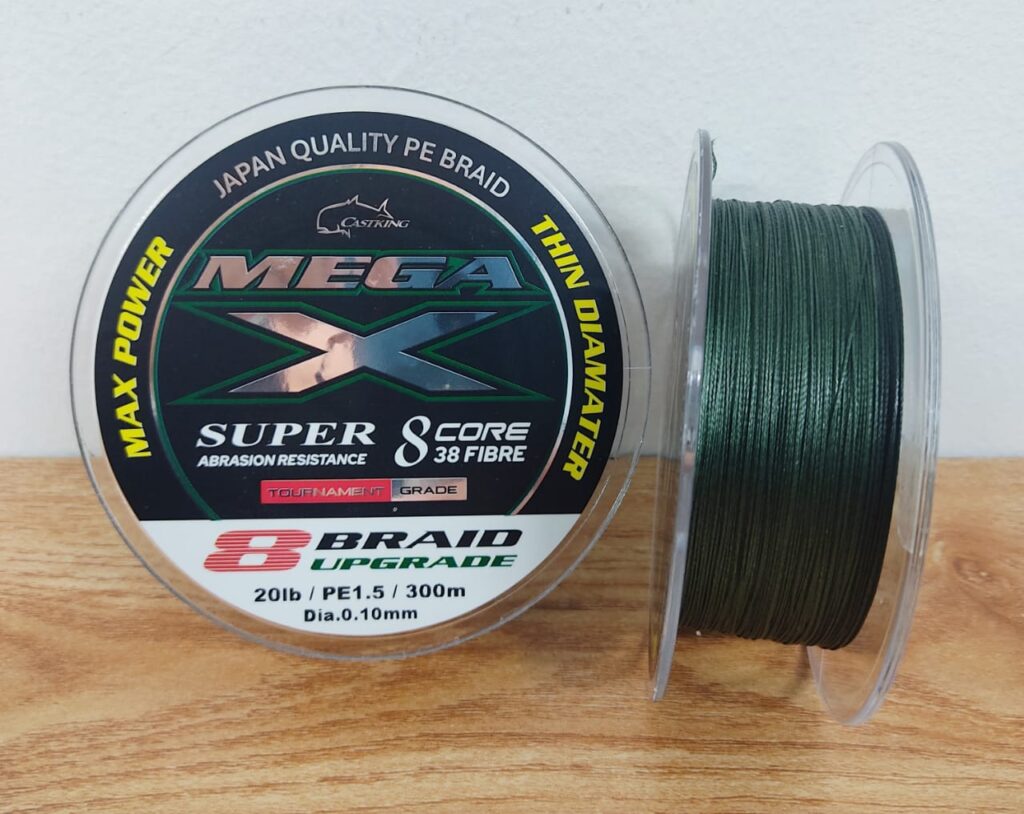 BRAIDED LINE, CASTKING MEGA-X PE BRAID (300M) DARK GREEN - SUG